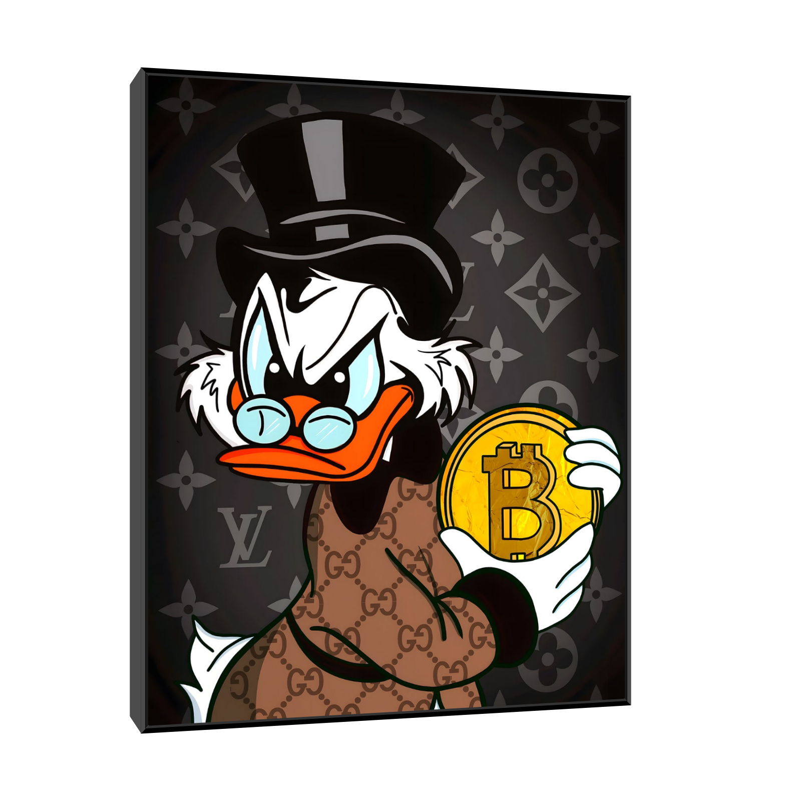 Bitcoin Duck – Luksuzni Pop Art u Kripto Stilu - Umetnička slika na ...